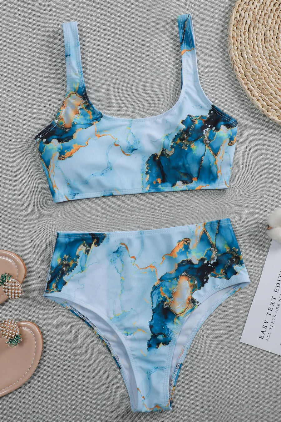 Journey Square Neck High Waist Bikini 2 Pieces Set – BISSOMMER