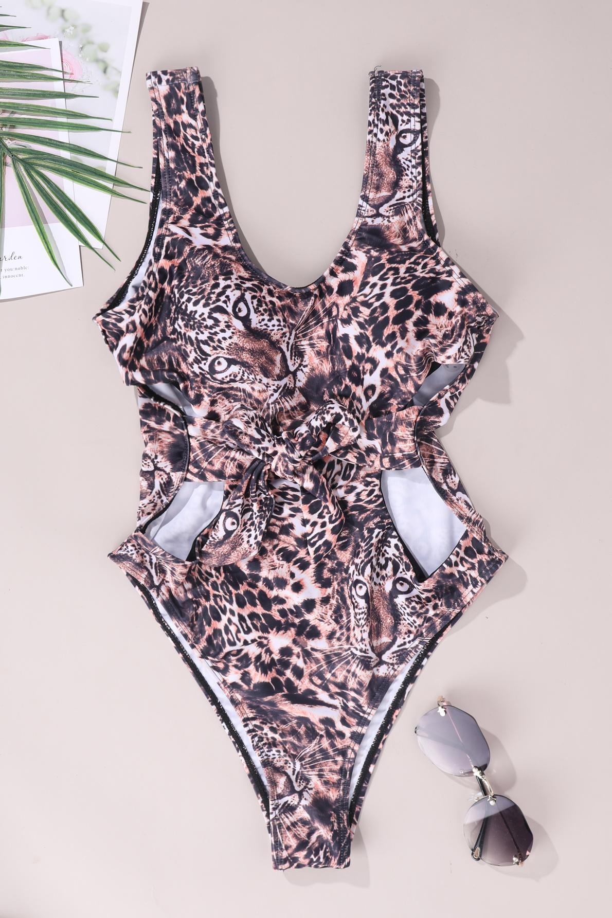 Elisa Wild Leopard One Piece with Animal Pattern One Piece – BISSOMMER